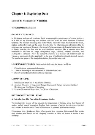 STATISTICS AND PROBABILITY (TEACHING GUIDE) | PDF