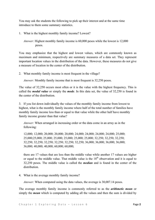 STATISTICS AND PROBABILITY (TEACHING GUIDE)
