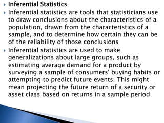 Importance and function of Statistics in psychology. | PPT