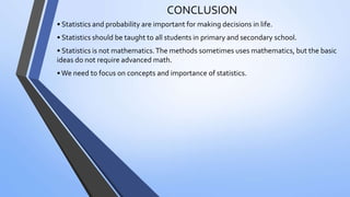 Statistics in real life | PPTX