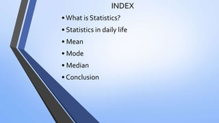 Statistics in real life | PPTX