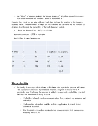 Statistics in real life engineering | DOCX