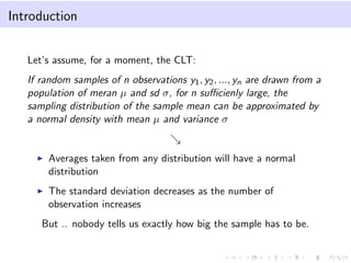 Introduction to Bootstrap and elements of Markov Chains | PPT