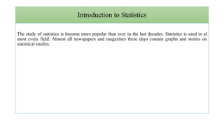 Statistics 1 | PPTX