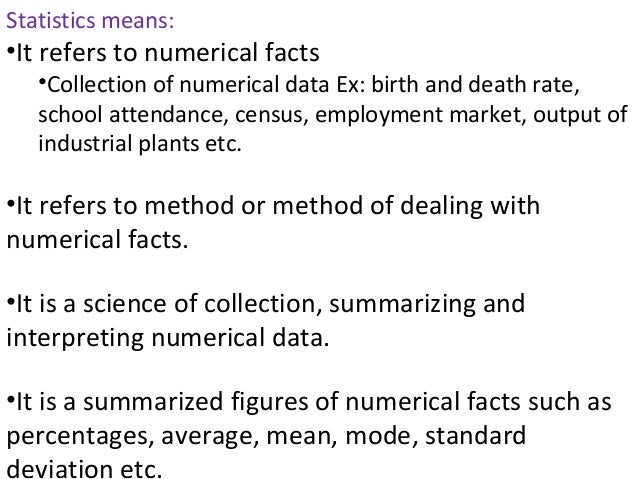Statistics –meaning and uses1