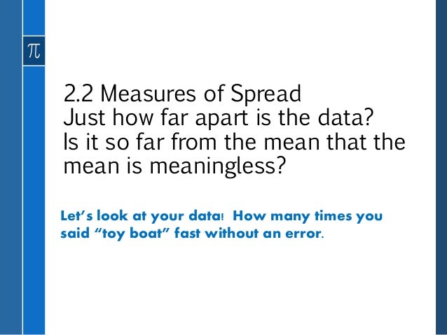 Statistics Measures Of Center And Spread