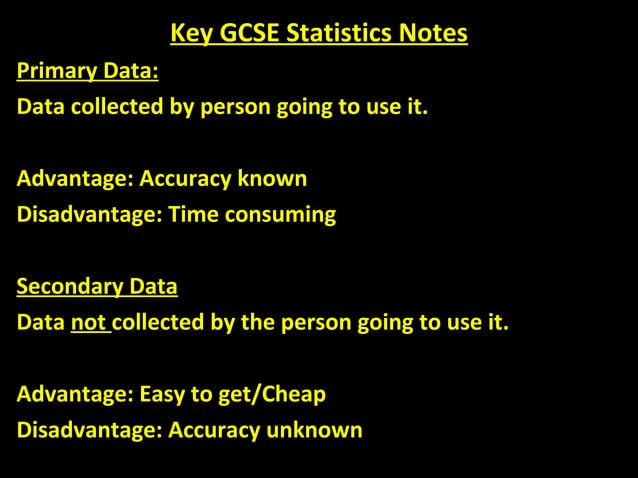 Statistics Notes | PPT