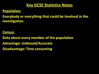 Statistics Notes | PPT