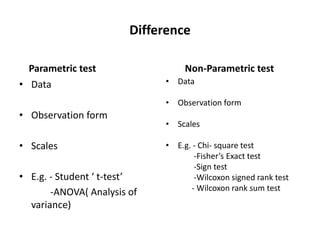 Statistics of Non-Parametric test Biostat.ppt