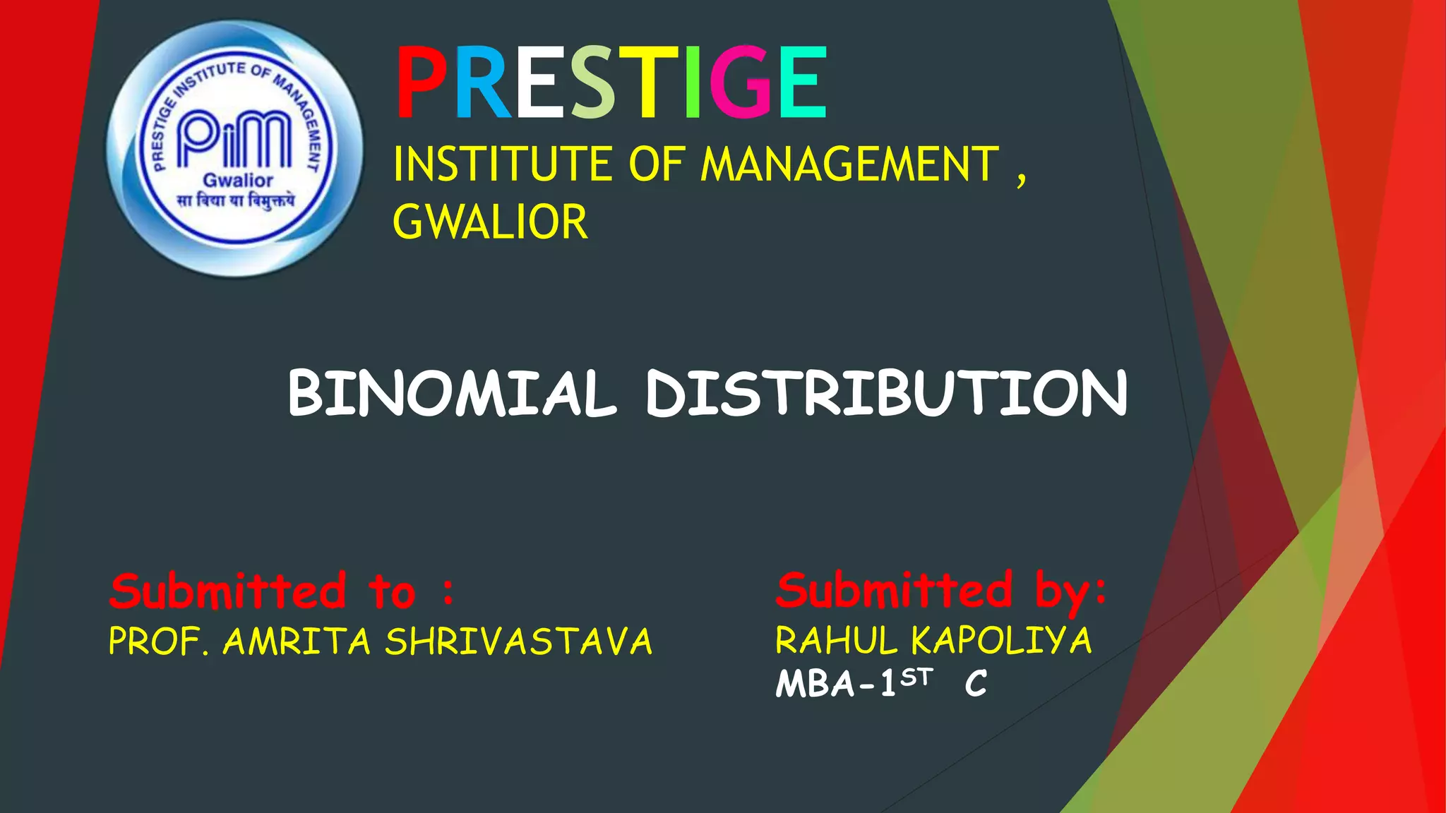 Binomial Distribution Ppt