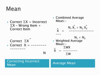 Statistics Formulas ppt | PPTX