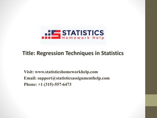 Regression Techniques in Statistics.pptx