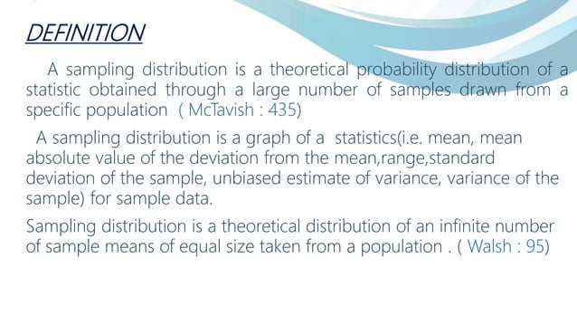 Sampling distribution | PPTX