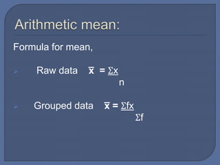 Statistics ppt (GVGR)statistics formula with question answer .pptx
