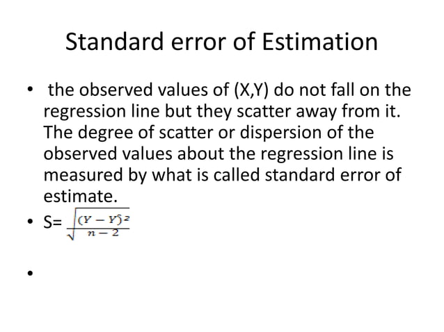 Principle of Least Square, its Properties, Regression line and standard ...