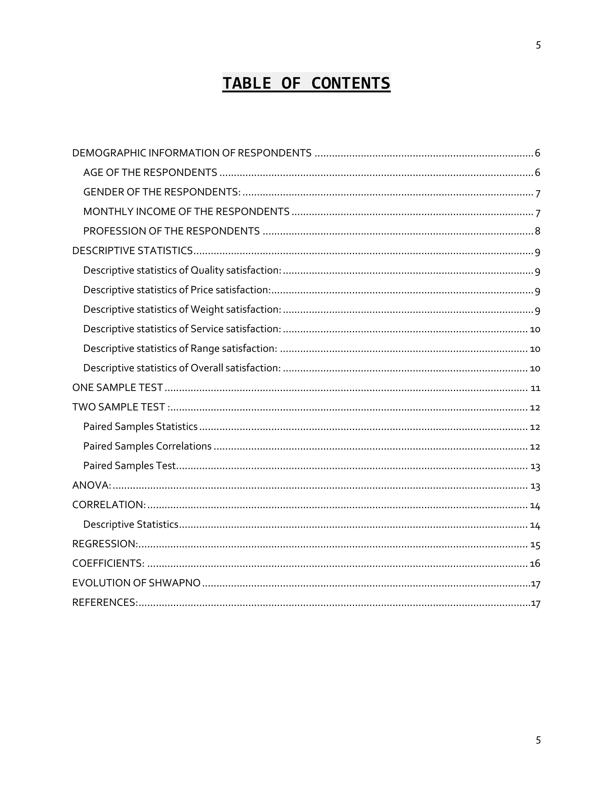 comprehensive study on customer satisfaction of swapno super shop | PDF