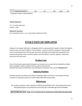 comprehensive study on customer satisfaction of swapno super shop | PDF