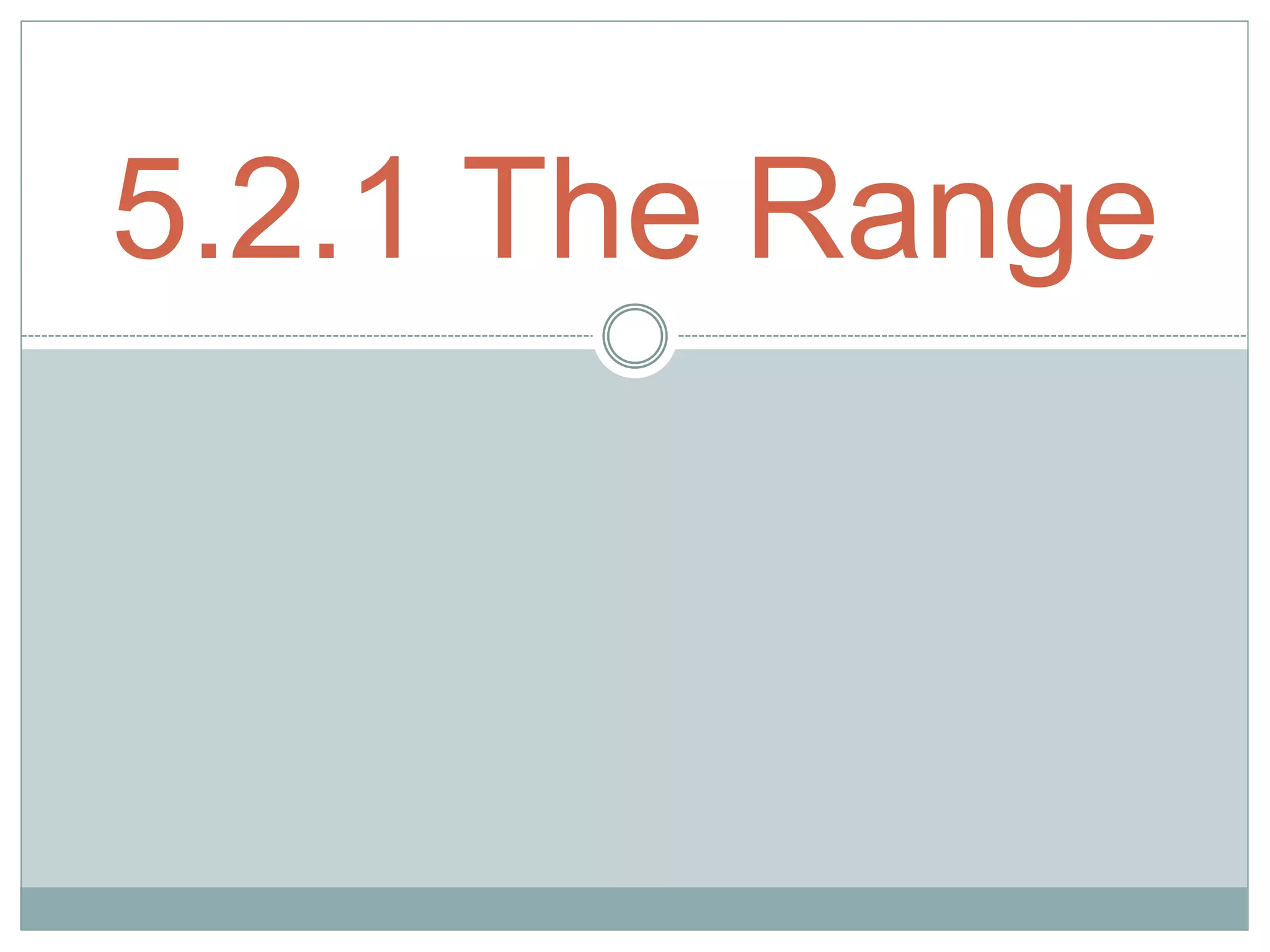 Statistics report THE RANGE | PPTX