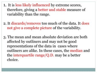 Statistics report THE RANGE | PPTX