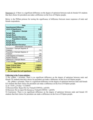 Statistics student sample project (1) | DOC