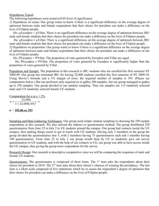 Statistics student sample project (1) | DOC