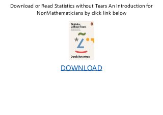 Statistics without Tears An Introduction for NonMathematicians Full ...