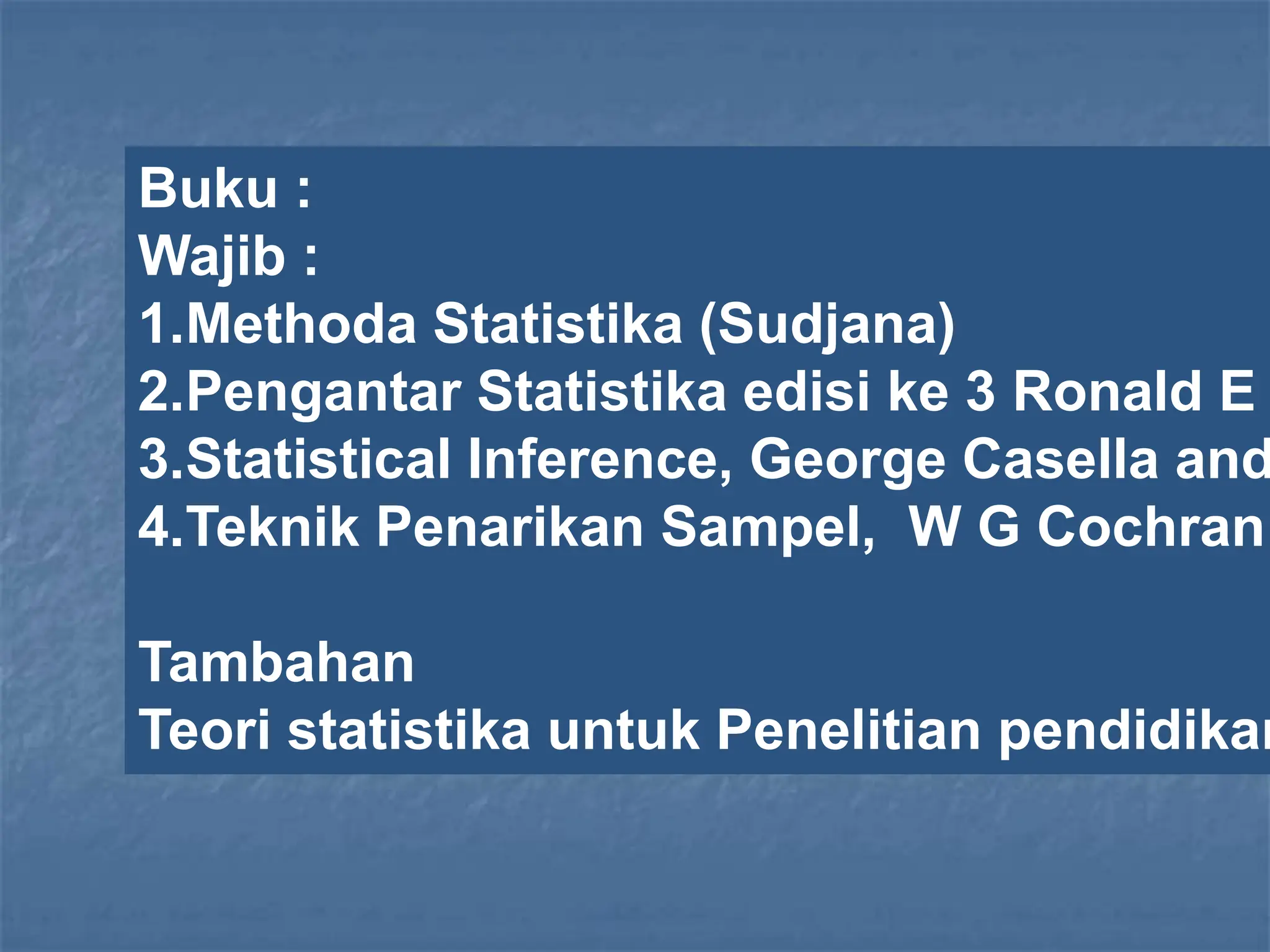 STATISTIK DAN PROBABILITAS TEKNIK ANALISA DATA | PPT