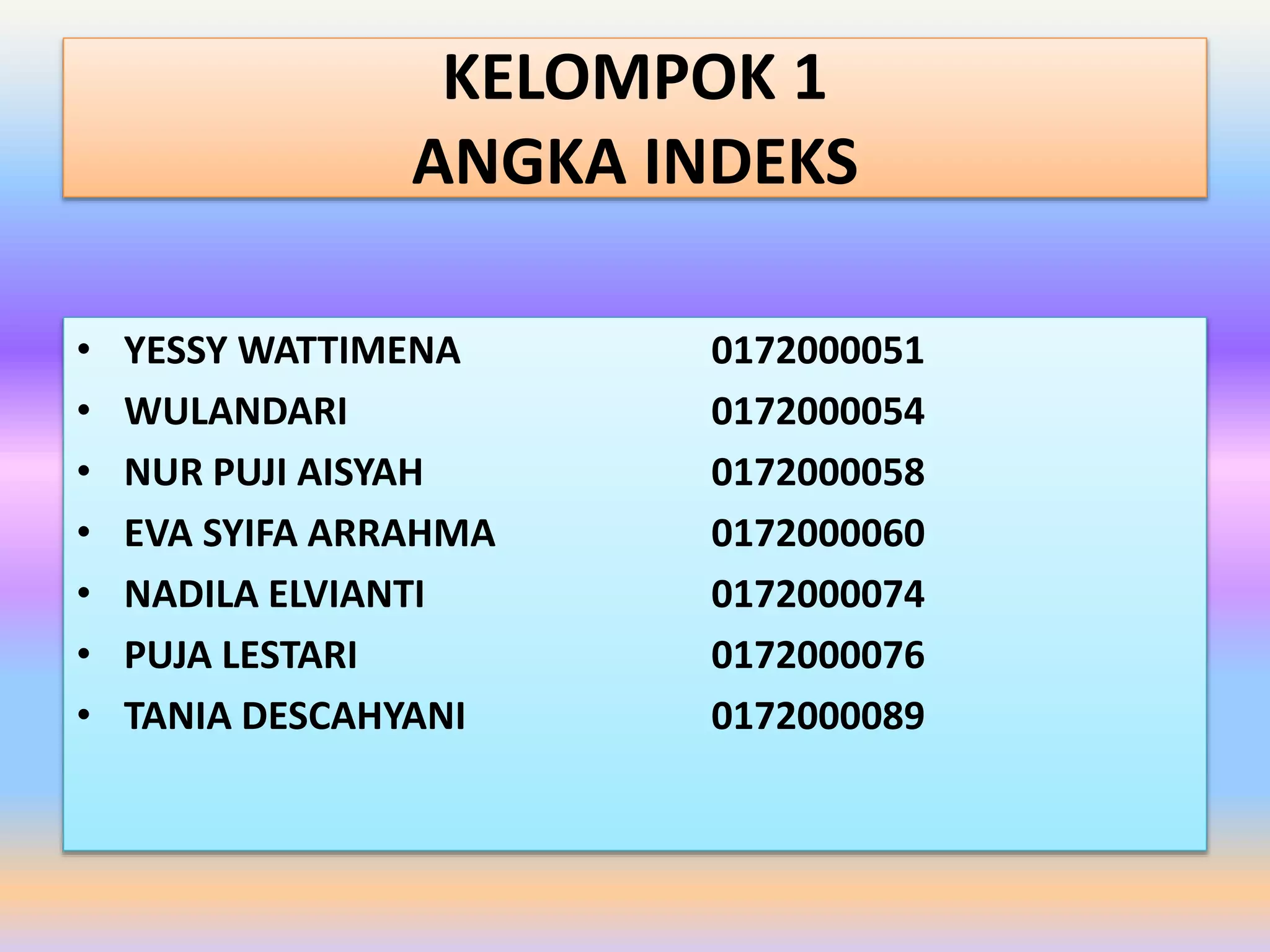 Statistik_ Angka Indeks | PPTX