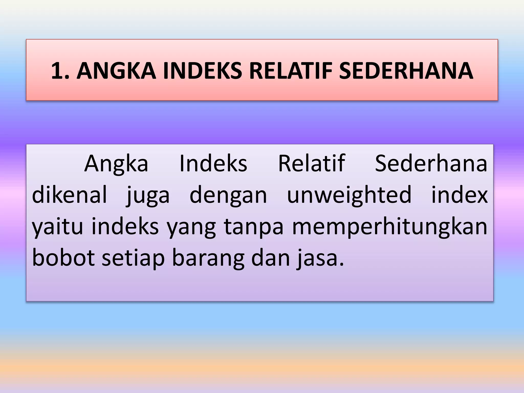Statistik_ Angka Indeks | PPTX