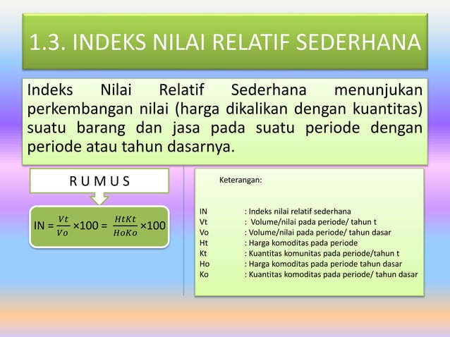 Statistik_ Angka Indeks | PPTX