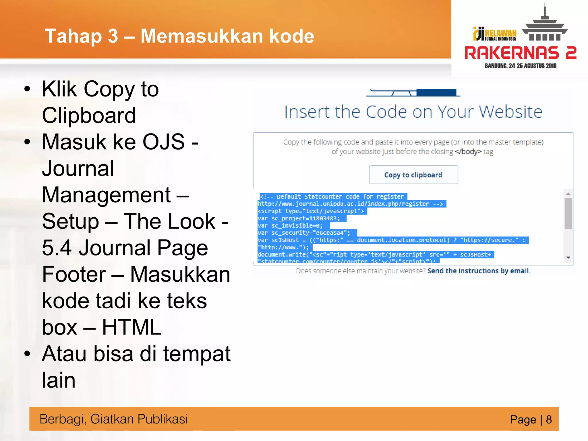 STATISTIK COUNTER PADA OJS | PDF