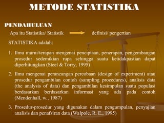 Perkuliahan Statistcs tpb metode statistik.ppt