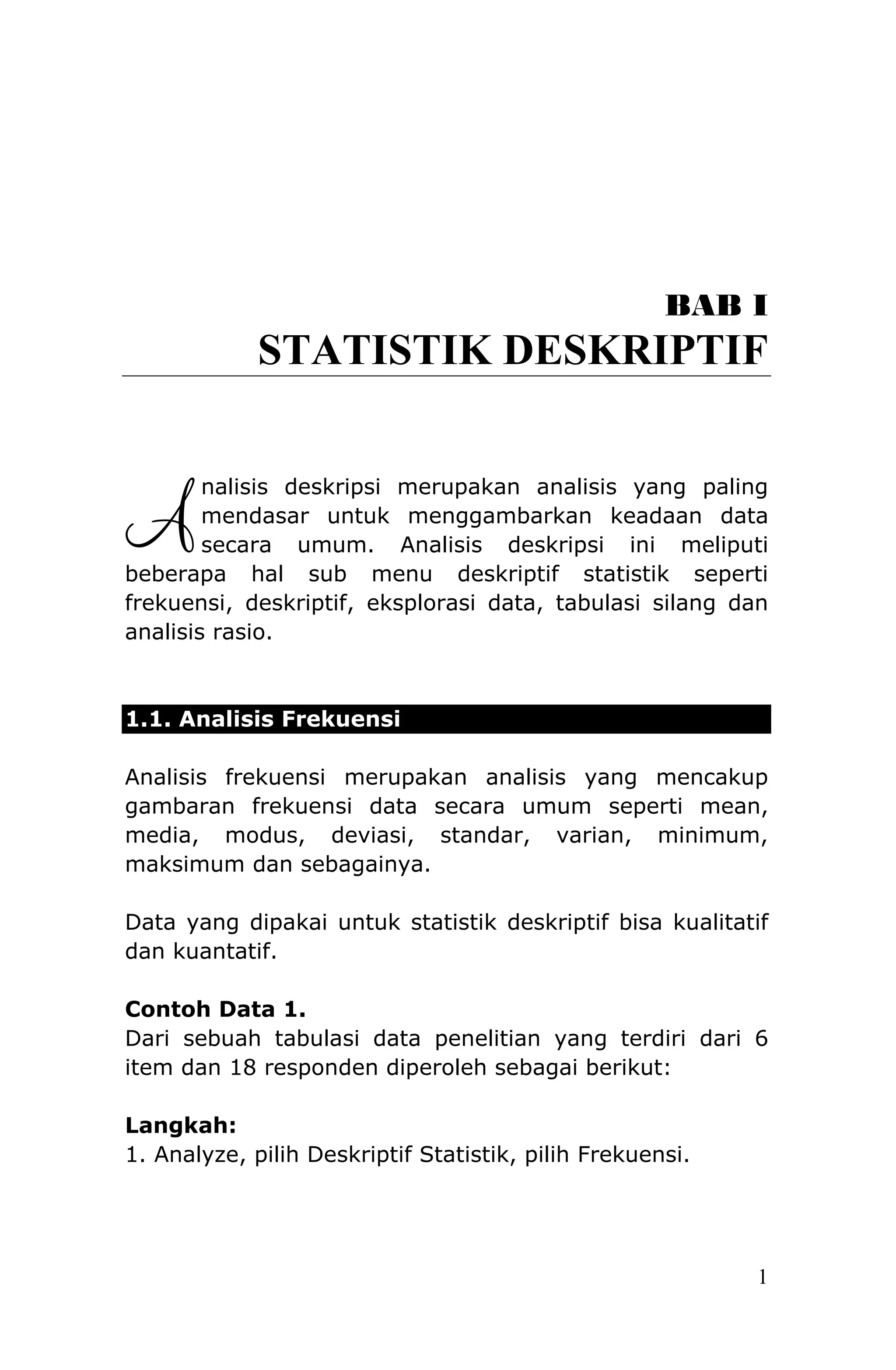 Statistik deskriptif-spss | PDF
