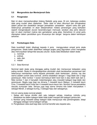 Statistik perwakilan data (word)-hantar | DOCX