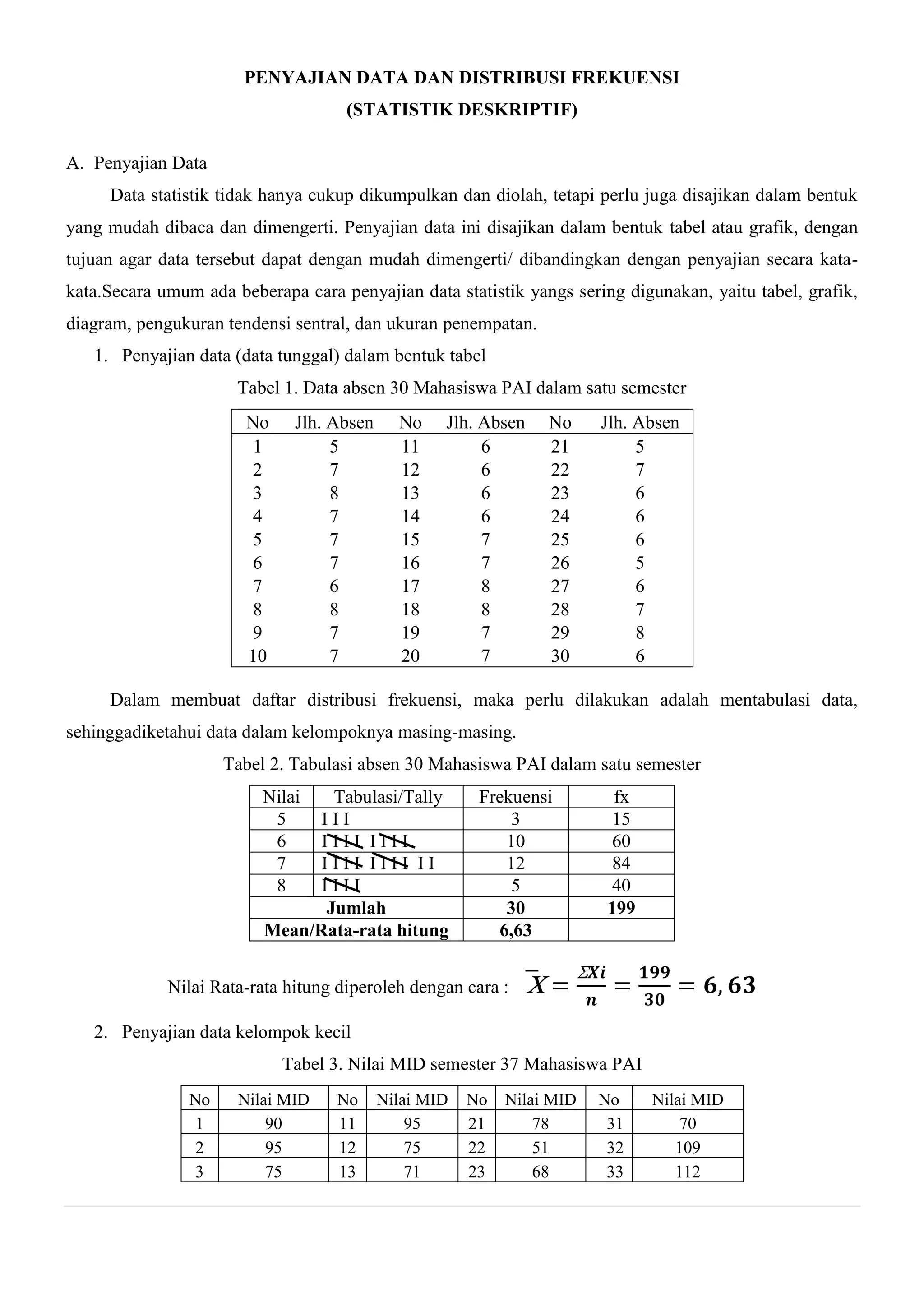 Statistik 1 | DOCX