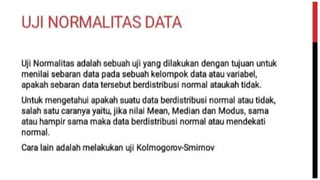 Statistik 1 tentang Uji normalitas data.pptx