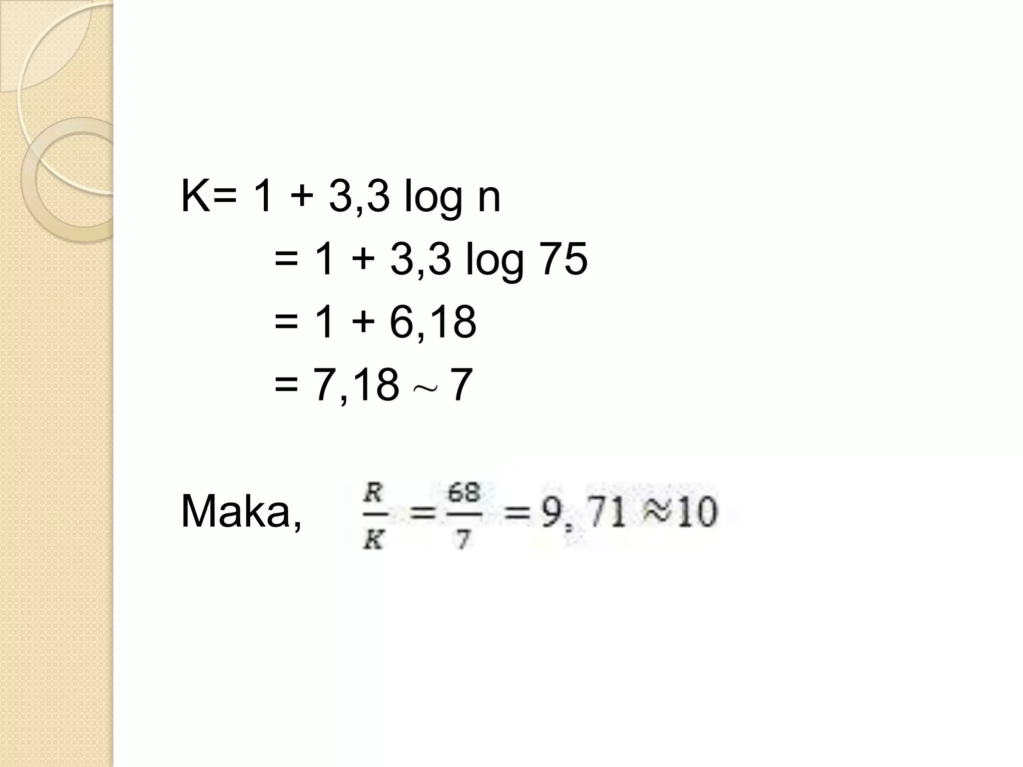 Statistik 2 mean,median,modus data kelompok | PPTX