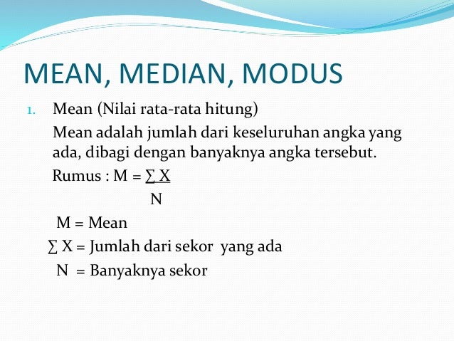 Pengertian Mean Dalam Matematika - Perumperindo.co.id