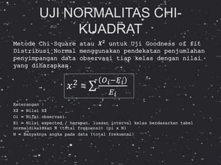 Statistika UJI NORMALITAS | PPTX