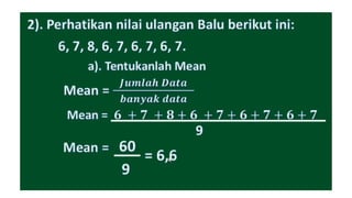 Statistika SMP (Penyajian Data & Ukuran Perhitungan Data) | PPT