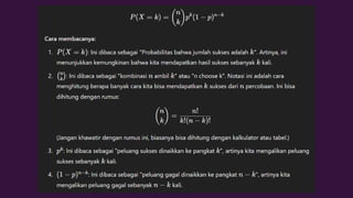 STATISTIKA - 6: Distribusi Probabilitas: distribusi binomial dan ...