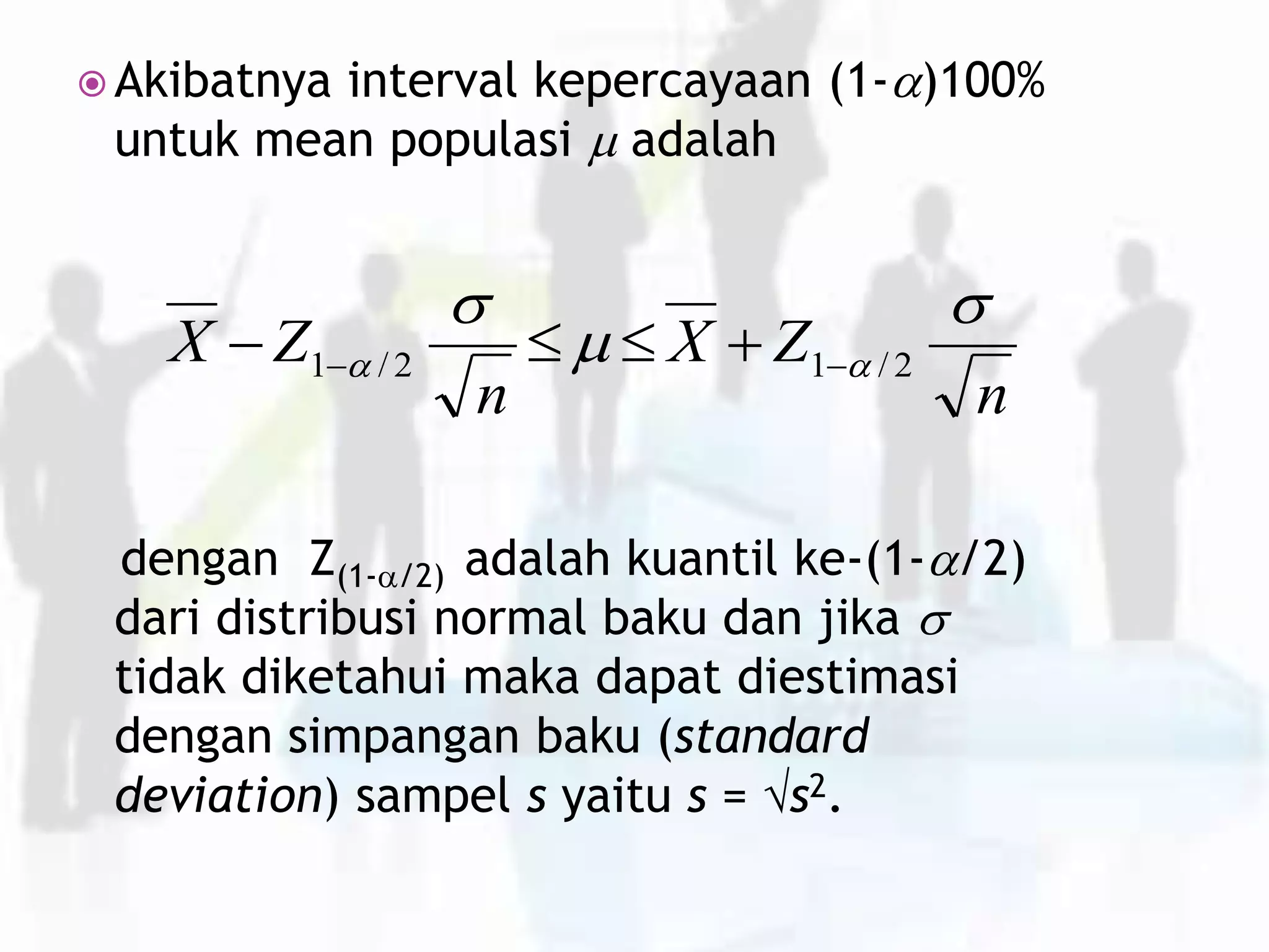 Statistika Inferensi Estimasi | PPTX