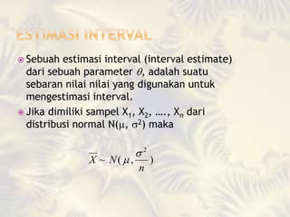 Statistika Inferensi Estimasi | PPTX