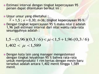 Statistika Inferensi Estimasi | PPTX