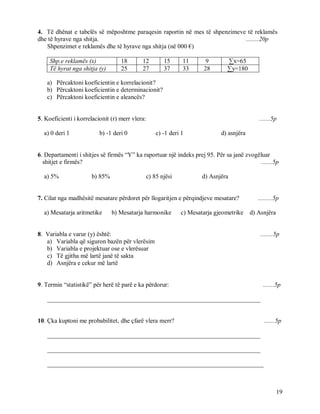Statistika - Provime të kaluara | PDF