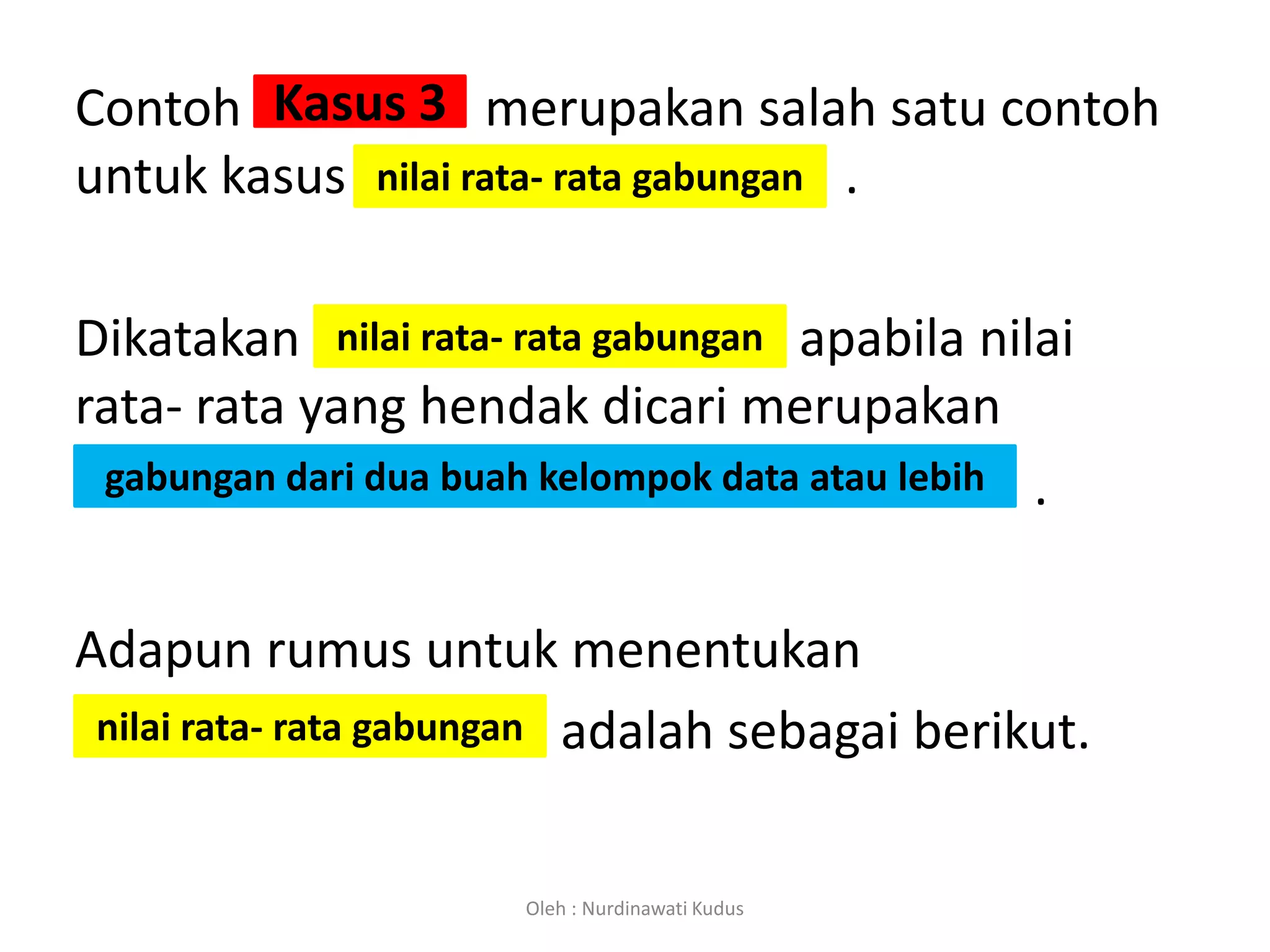 Statistika rata - rata gabungan | PPTX