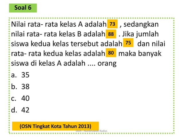 Statistika rata - rata gabungan | PPT