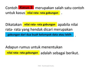 Statistika rata - rata gabungan | PPTX