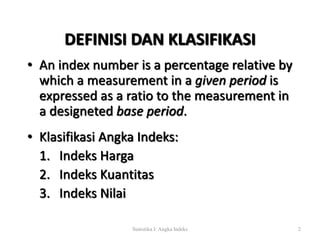 Statistika Angka Indeks | PPT