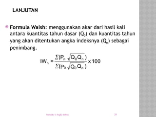 Statistika dalam angka Indeks stattistik deskriptif | PPT